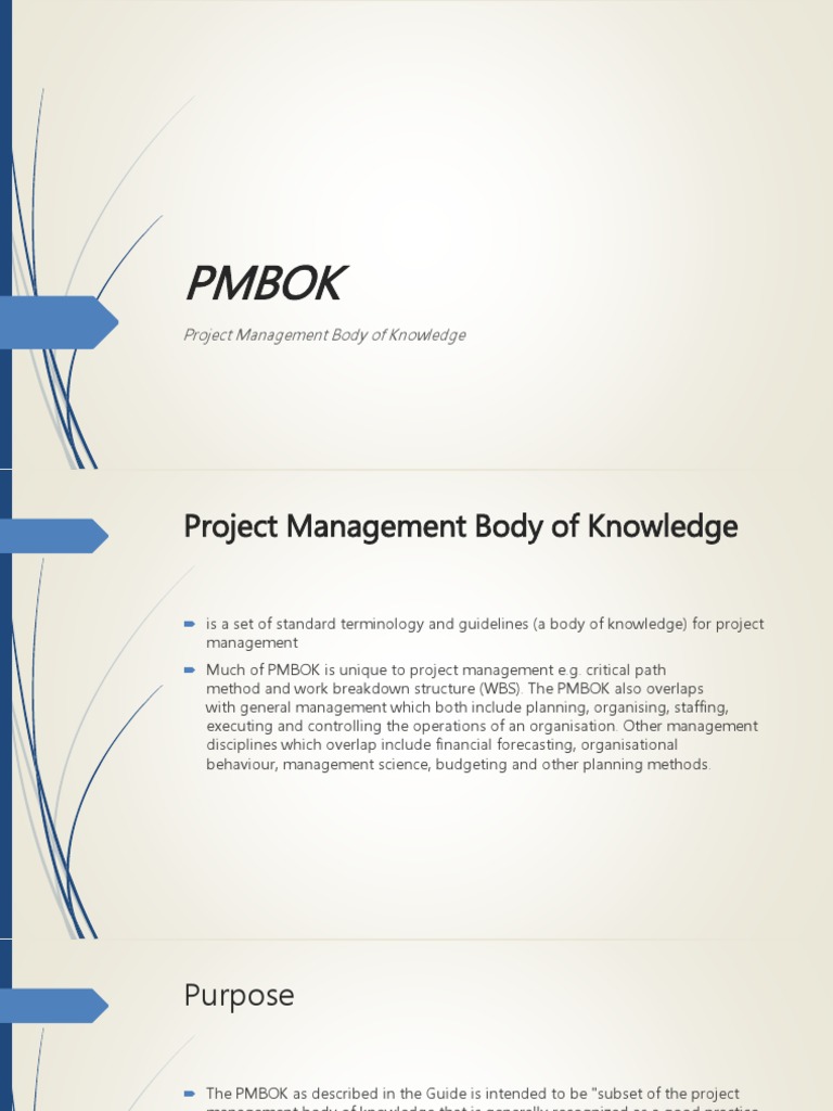 PMBOK (Project Management Body of Knowledge) | PDF | Project Management ...