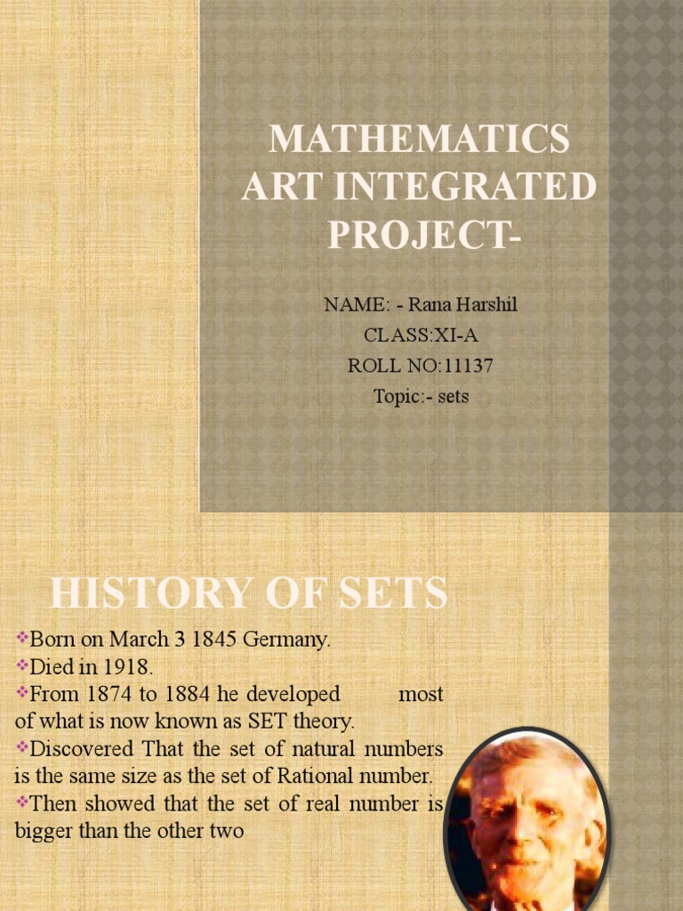 Mathematics Art Integrated | PDF | Set (Mathematics) | Empty Set
