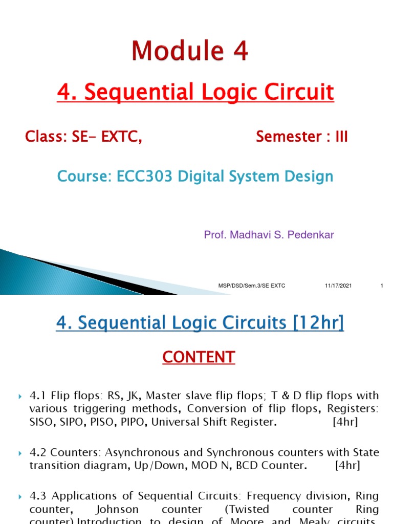 Module 4 - Sequential Logic System - Updated - Nov 2021 | PDF Module 4 - Sequential Logic System - Updated - Nov 2021 | PDF