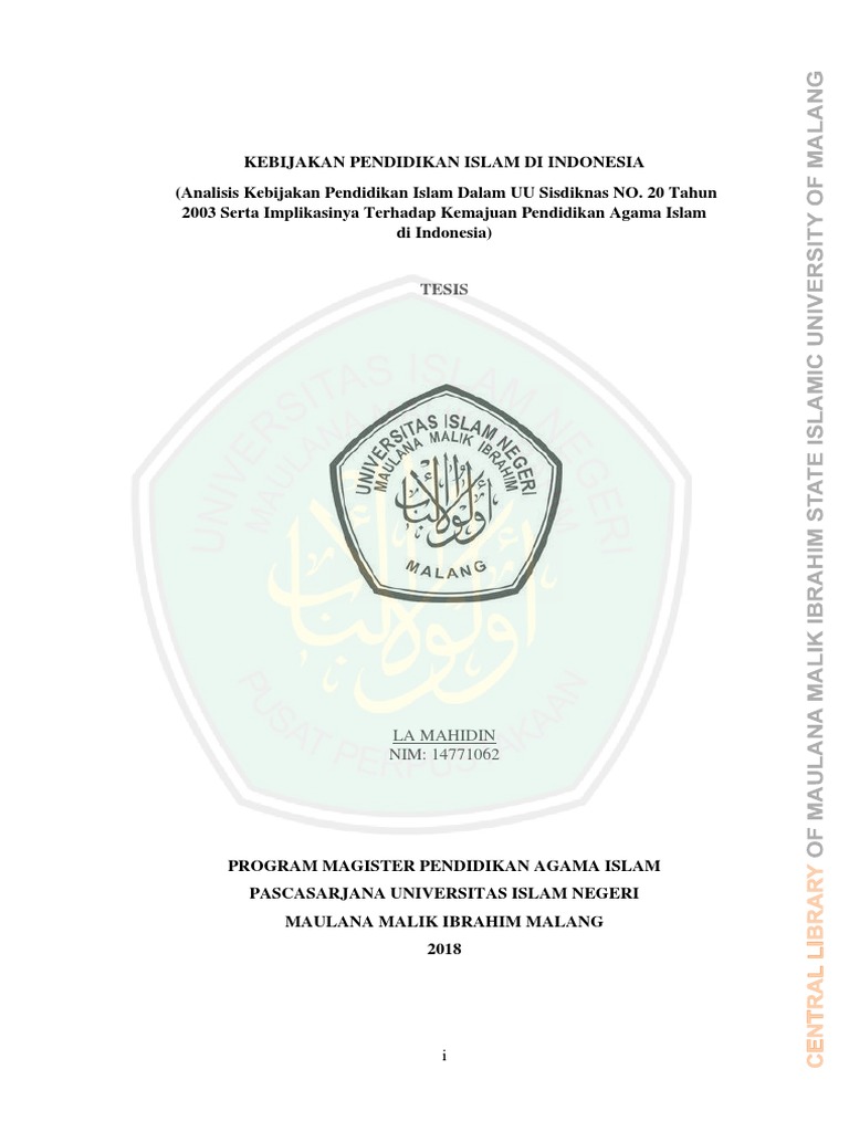 Analisis Kebijakan Pendidikan Islam | PDF