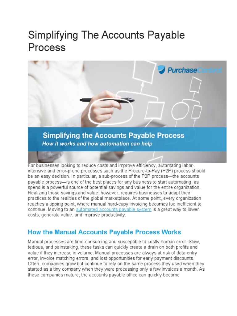 Flow Chart - Simplifying The Accounts Payable Process | PDF | Accounts ...