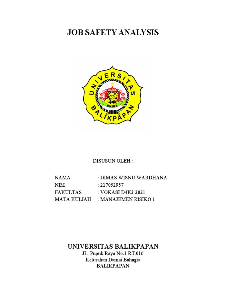 Job Safety Analysis | PDF