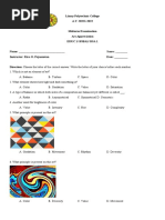 Pre Test Graphic Design | PDF | Color | Shape