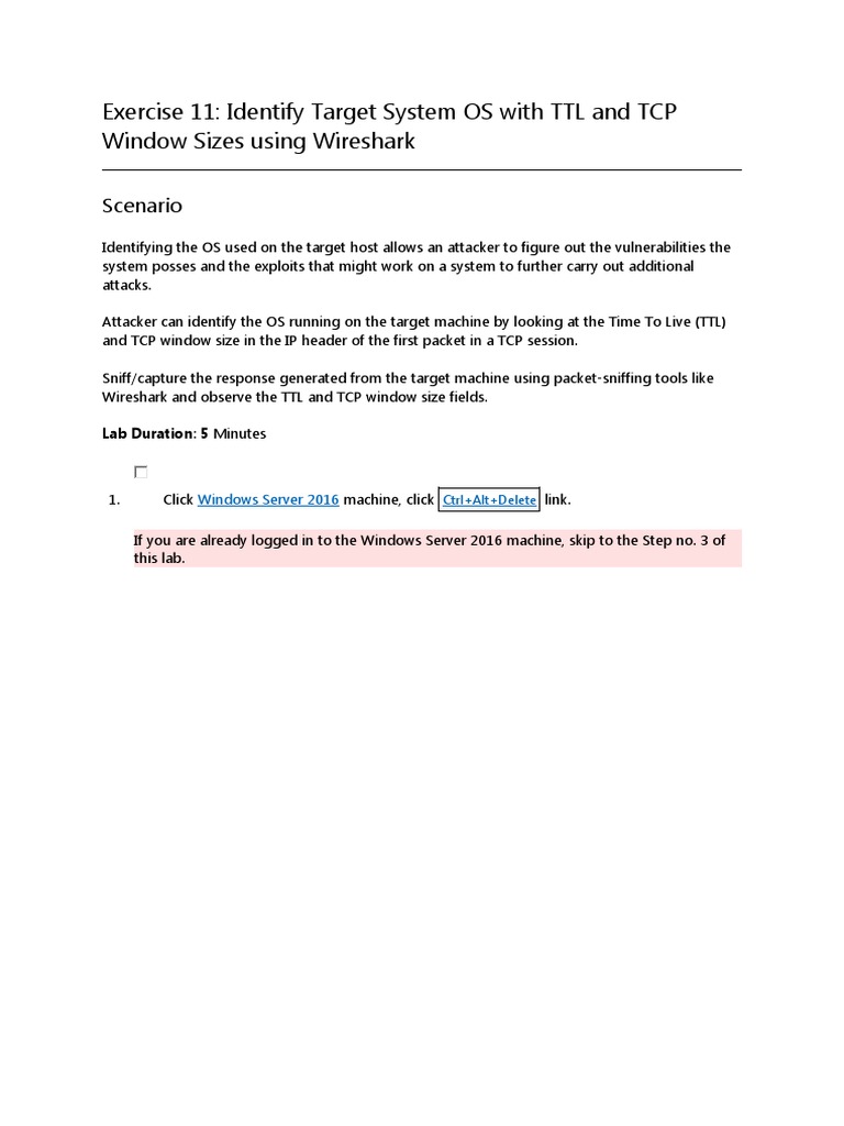 Identify Target System OS With TTL and TCP Window Sizes Using Wireshark ...