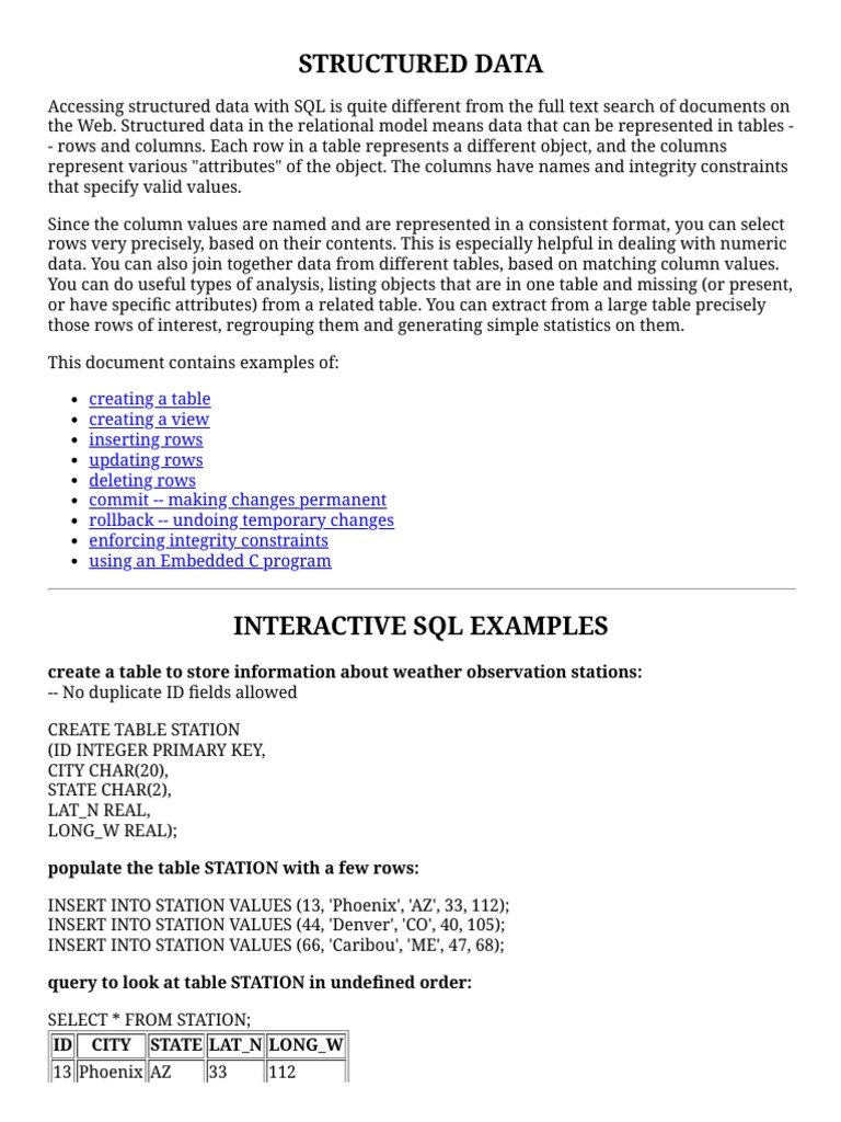 Structured Data: Create A Table To Store Information About Weather ... Structured Data: Create A Table To Store Information About Weather ...