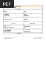 Salary Slip Format Without PF and ESI | PDF | Career & Growth