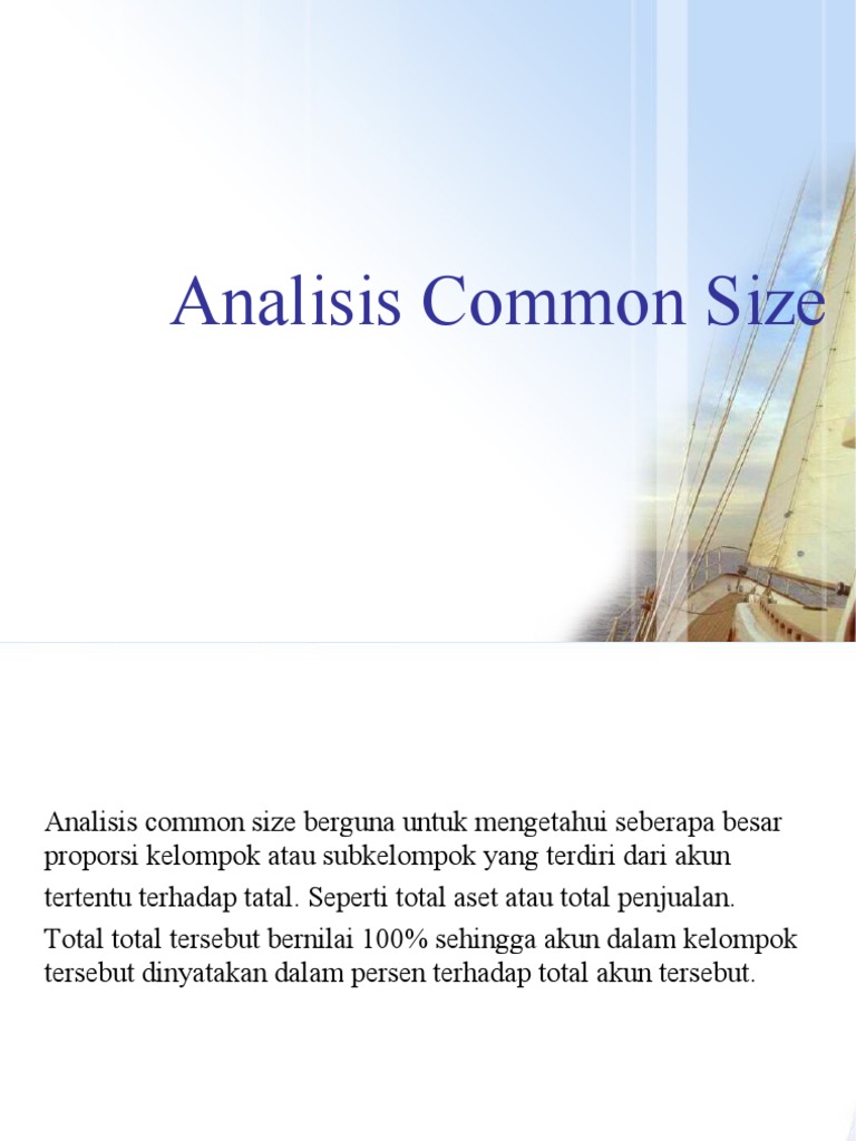 Pertemuan 4 Commonsize Analysis | PDF | Karier & Perkembangan | Bisnis