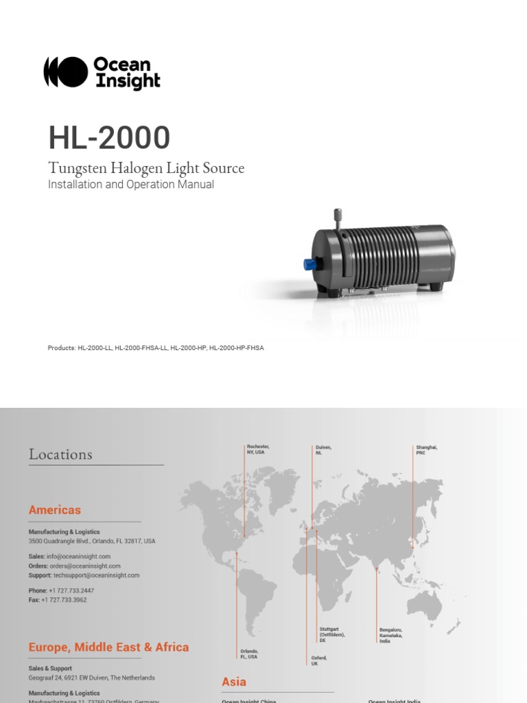 MNL-1013 HL-2000 User's Manual Rev B | PDF | Electrical Connector ...