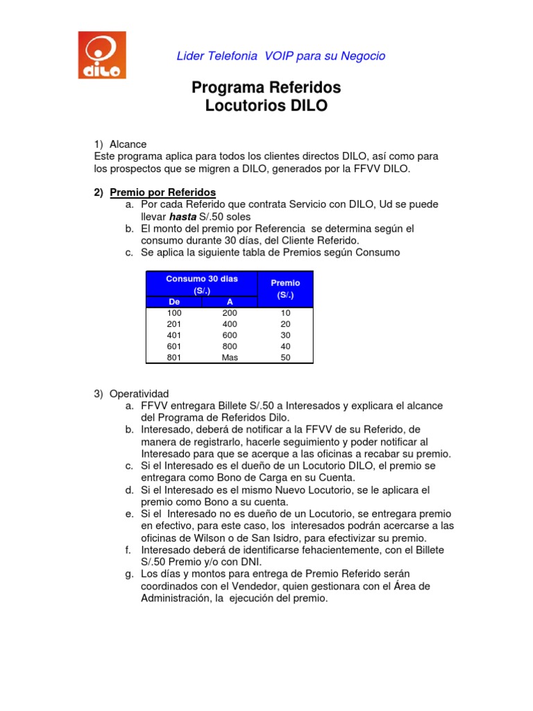 Programa Referidos | PDF