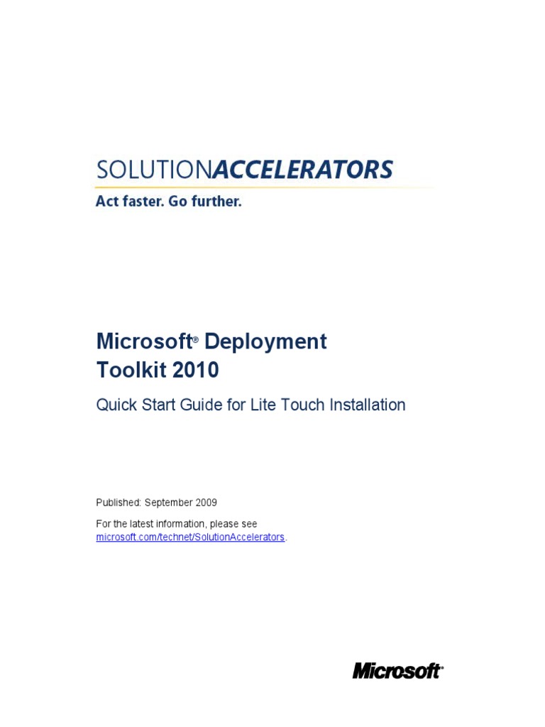 Quick Start Guide For Lite Touch Installation | PDF | Microsoft Windows ...