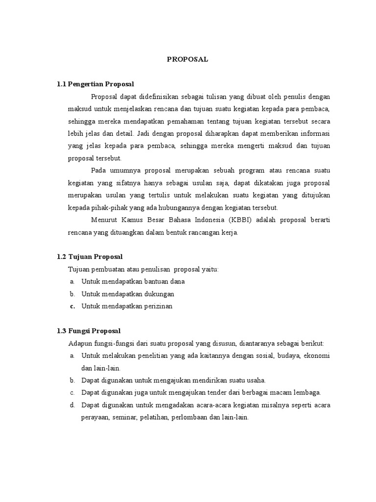Materi Proposal Kelas Xi | PDF