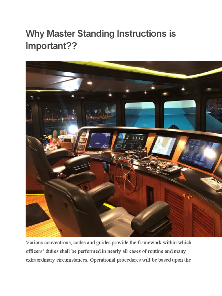 Why Master Standing Instructions Is Important?? | PDF | Anchor | Transport