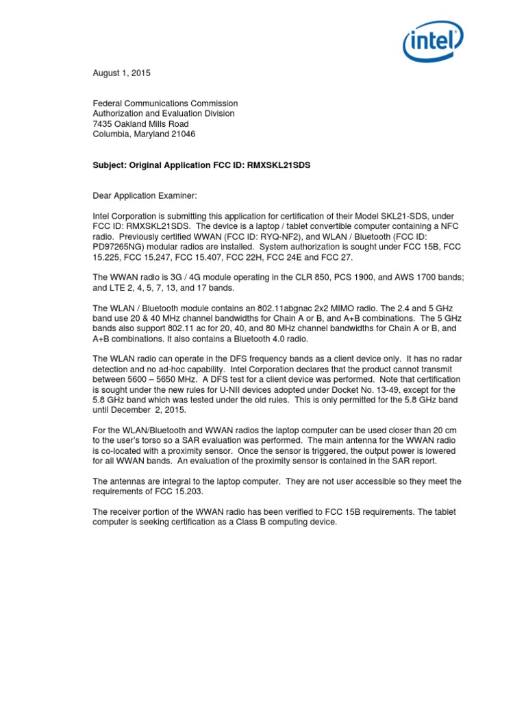 Cover Letter 2730803 | PDF | Radio | Ieee 802.11