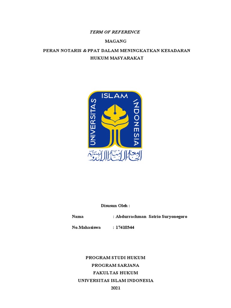 FINAL TOR Abdurrachman Satrio | PDF