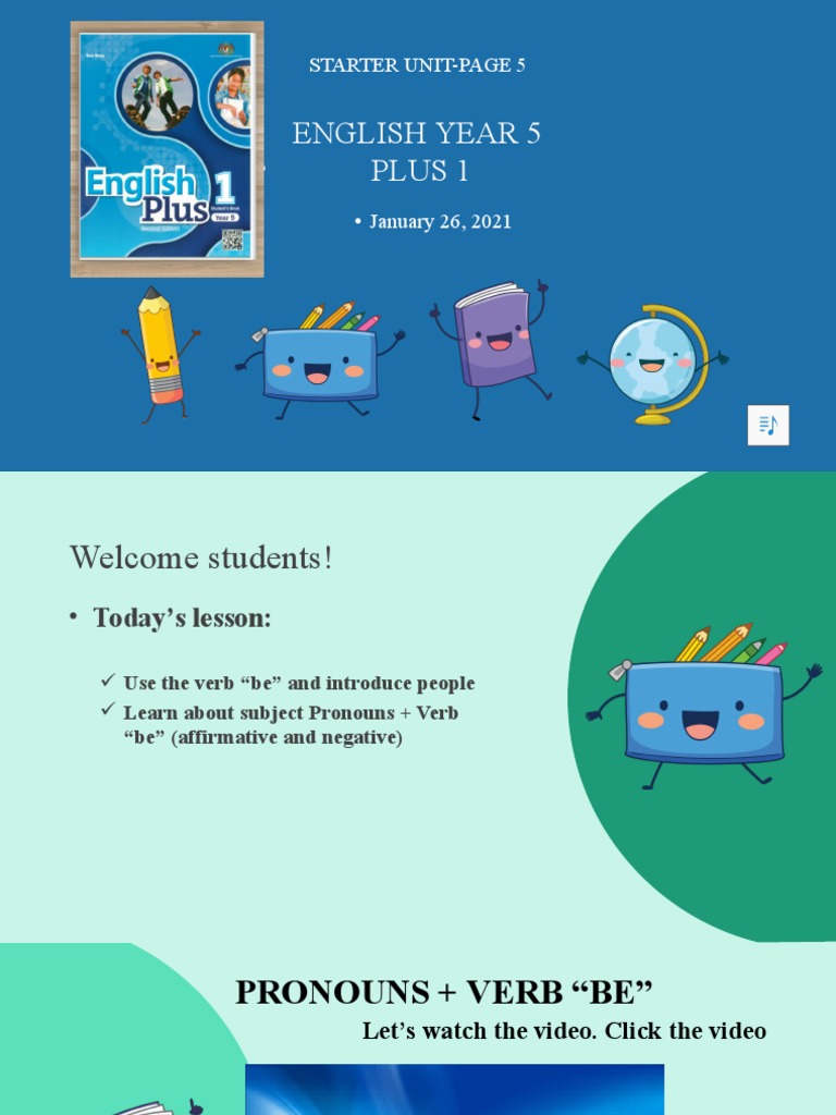 Subject Pronouns and Verb Be | PDF | Subject (Grammar) | English Language