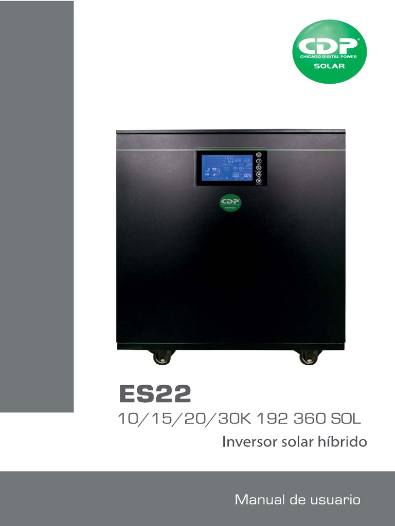 Manual Usuario ES22-10 15 20 30K 192 360SOL | PDF