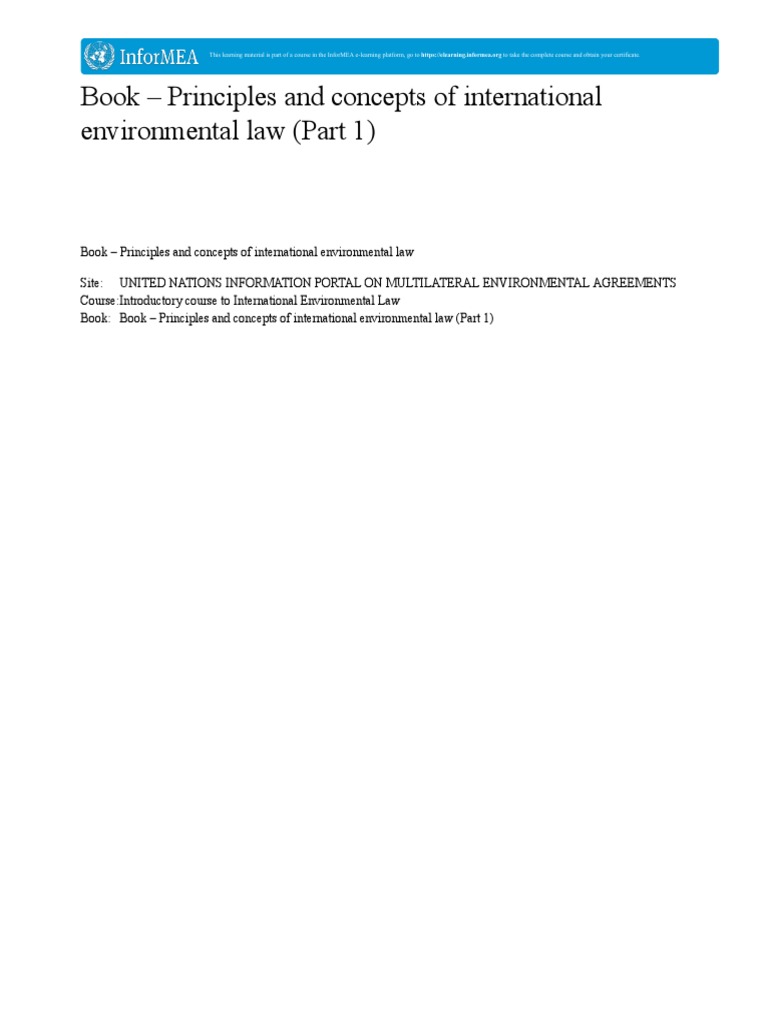 Book - Principles and Concepts of International Environmental Law (Part ...