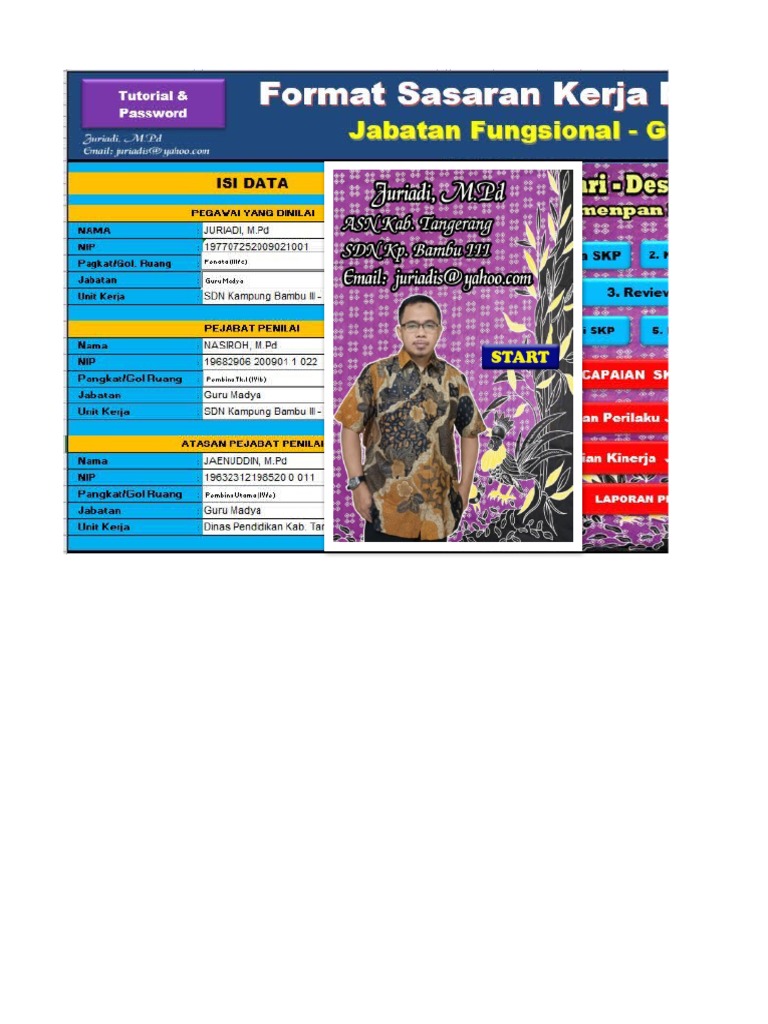 Aplikasi SKP Terbaru - Permenpan RB No. 8 TH 2021.xlsm | PDF