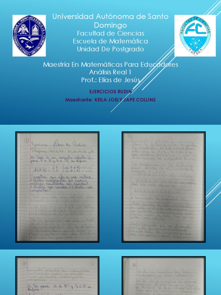 Ejercicios Rudin Keila Jape Collins | PDF