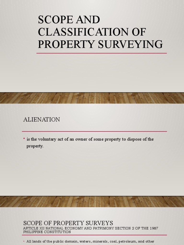 Scope and Classification of Property Surveying | PDF | Surveying | Geodesy
