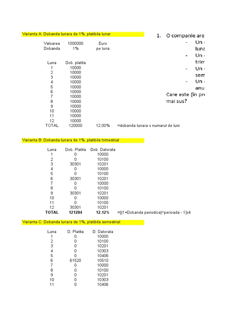 Rezolvare Aplicatii 4 (5) Tehnica Platilor | PDF