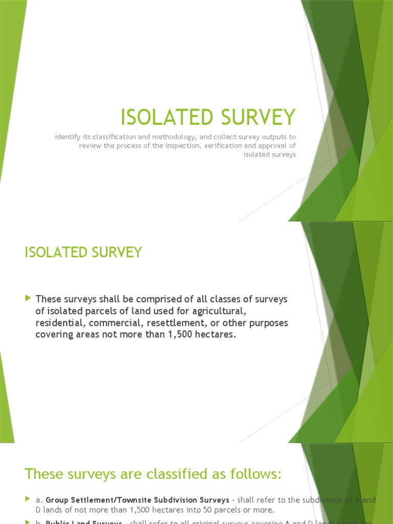 Isolated Survey | PDF | Surveying | Verification And Validation