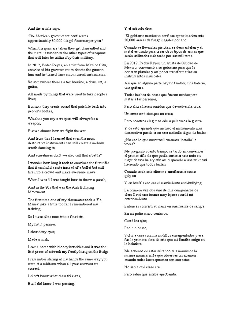 The Heart and The Fist, Rudy Francisco Transcript | PDF