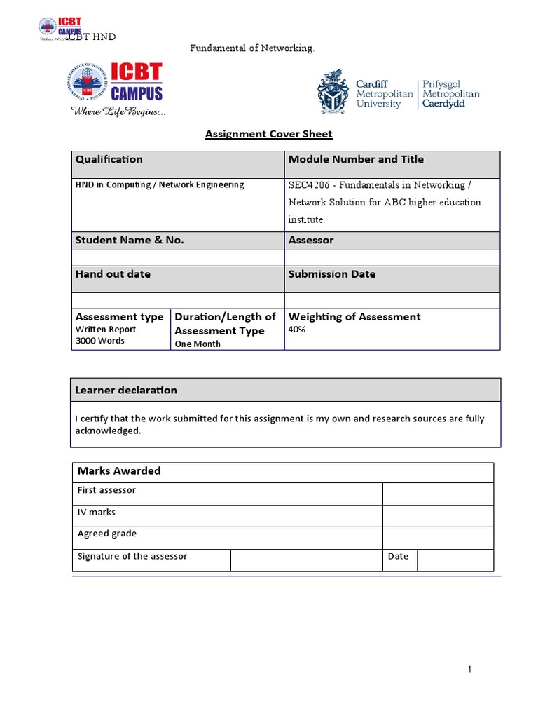 Networking Assignment Guide | PDF | Computer Network | Osi Model
