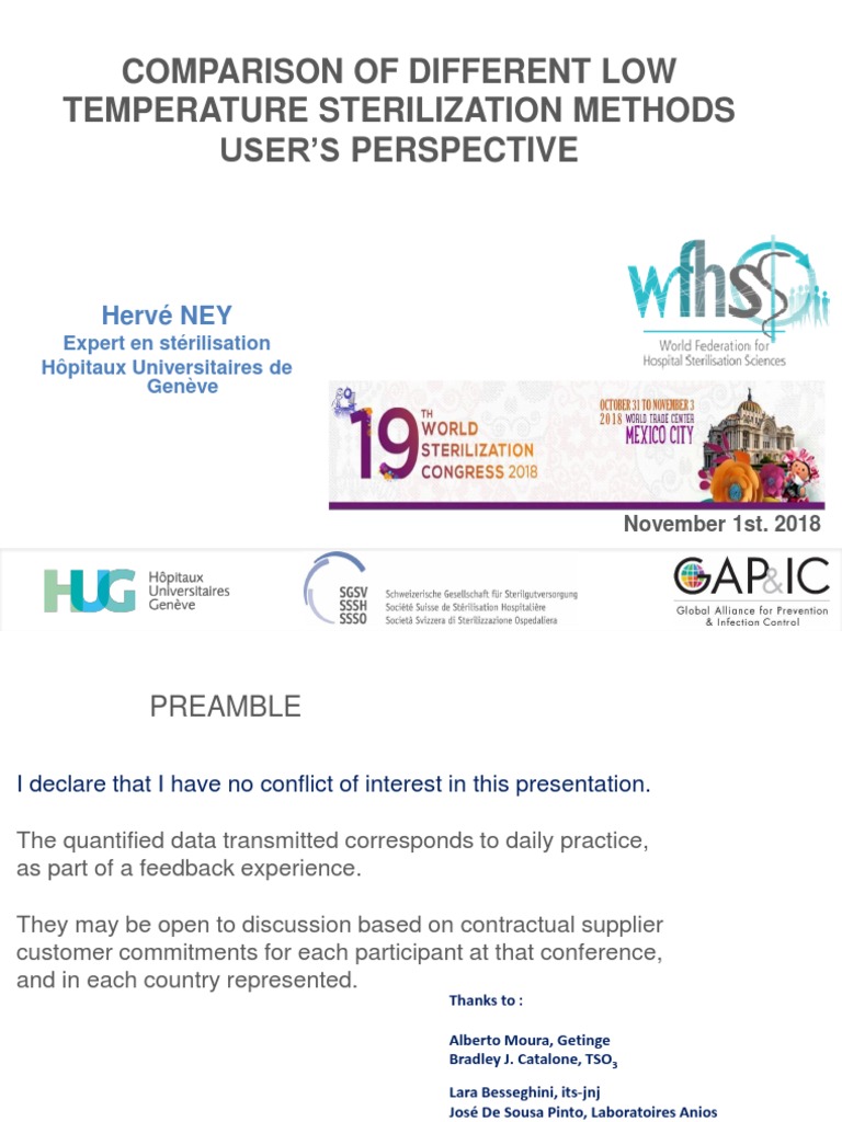 Comparison of Different Low Temperature Sterilization Methods | PDF ...