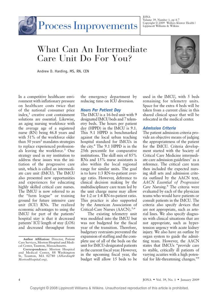 What Can An Intermediate Care Unit Do For You | PDF | Intensive Care ...