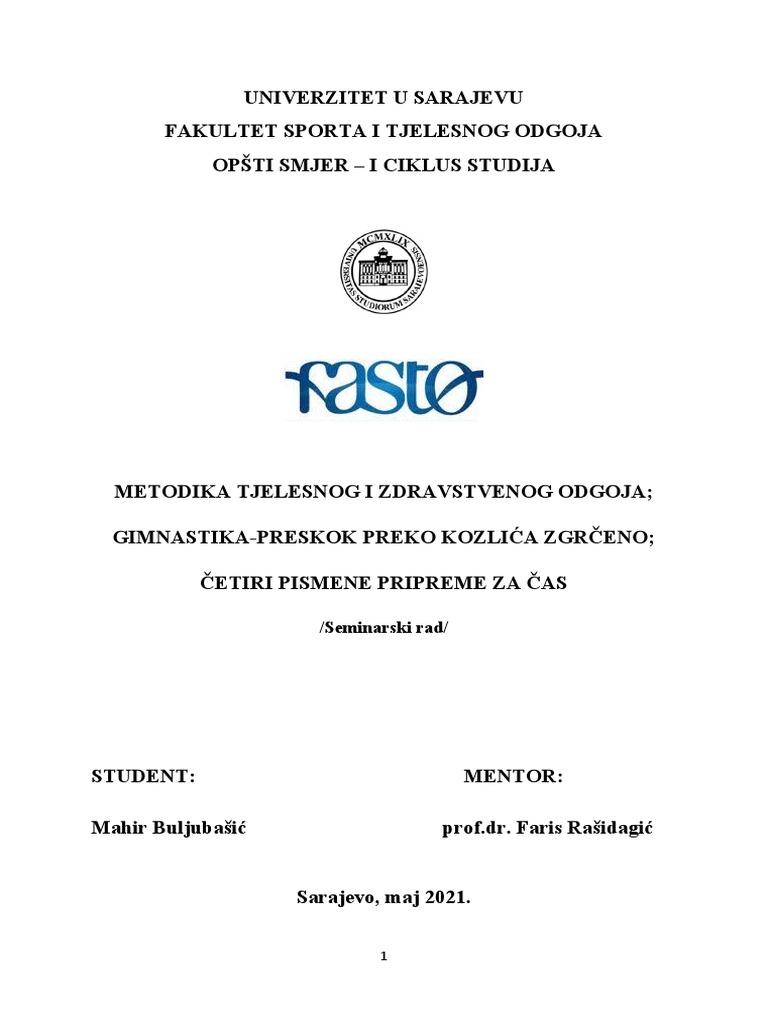 Pismena Priprema Final | PDF