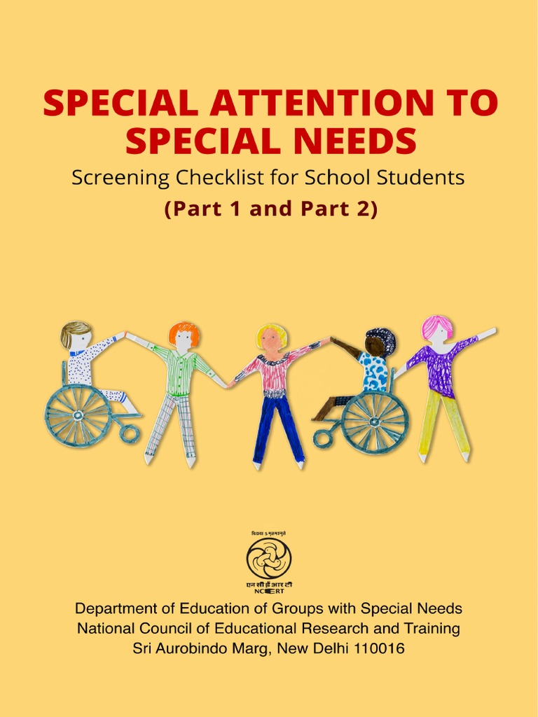 Special Needs Checklist | PDF | Disability | Teachers