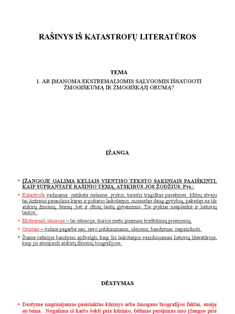 Rasinys Is Katastrofu Literaturos | PDF