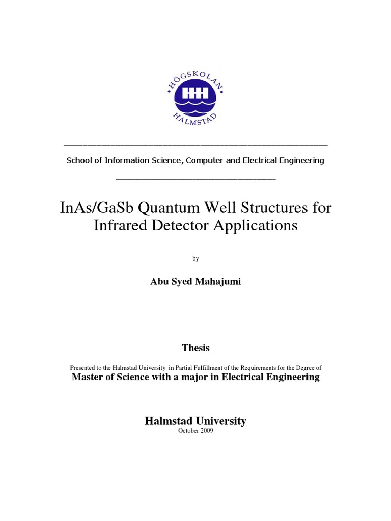 InAs:GaSb Quantum Well Structures For Infrared Detector Applications ...