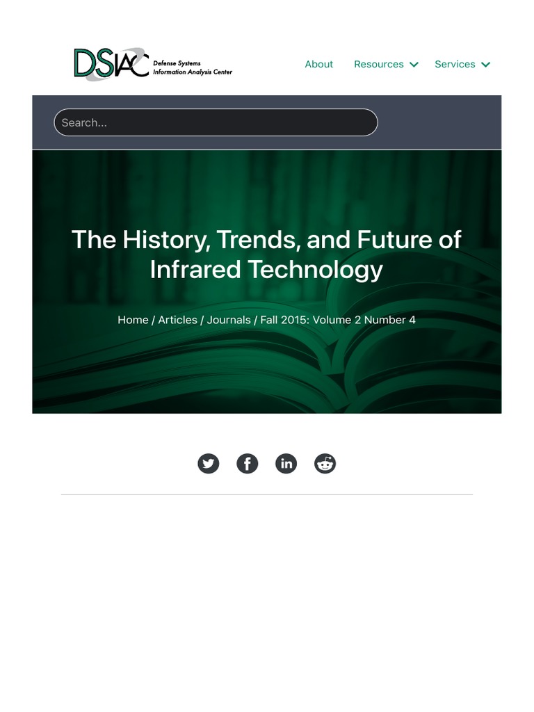 The History, Trends, and Future of Infrared Technology - DSIAC | PDF ...