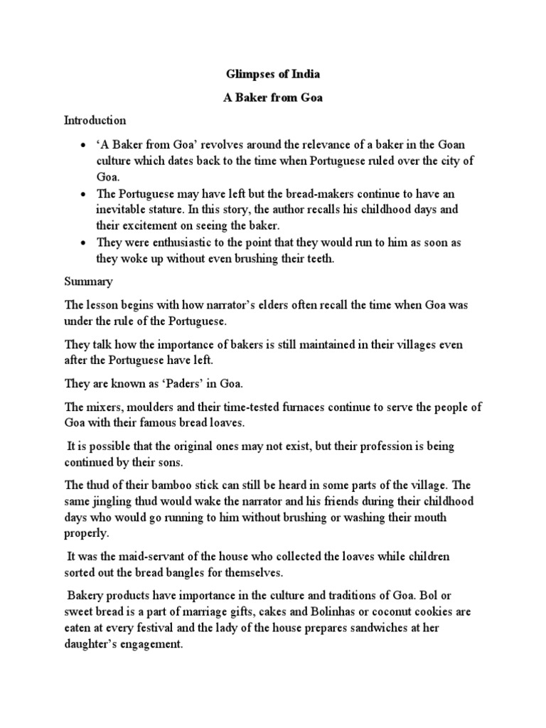 Glimpses of India A Baker From Goa | PDF | Cuisine | Foods