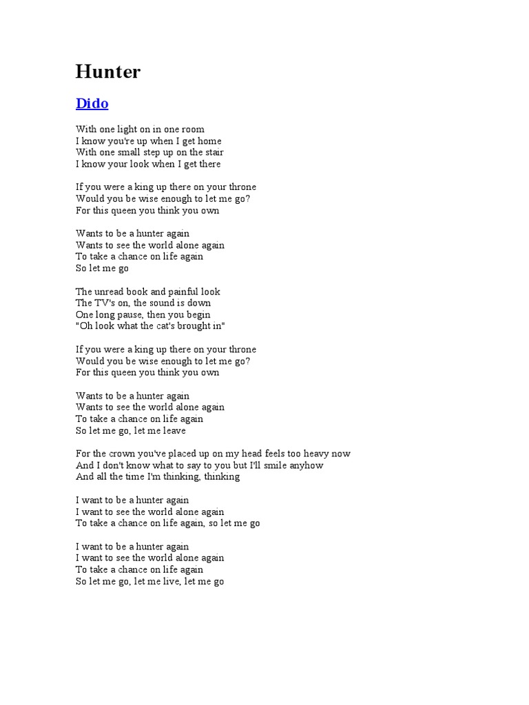 Dido - Hunter | PDF