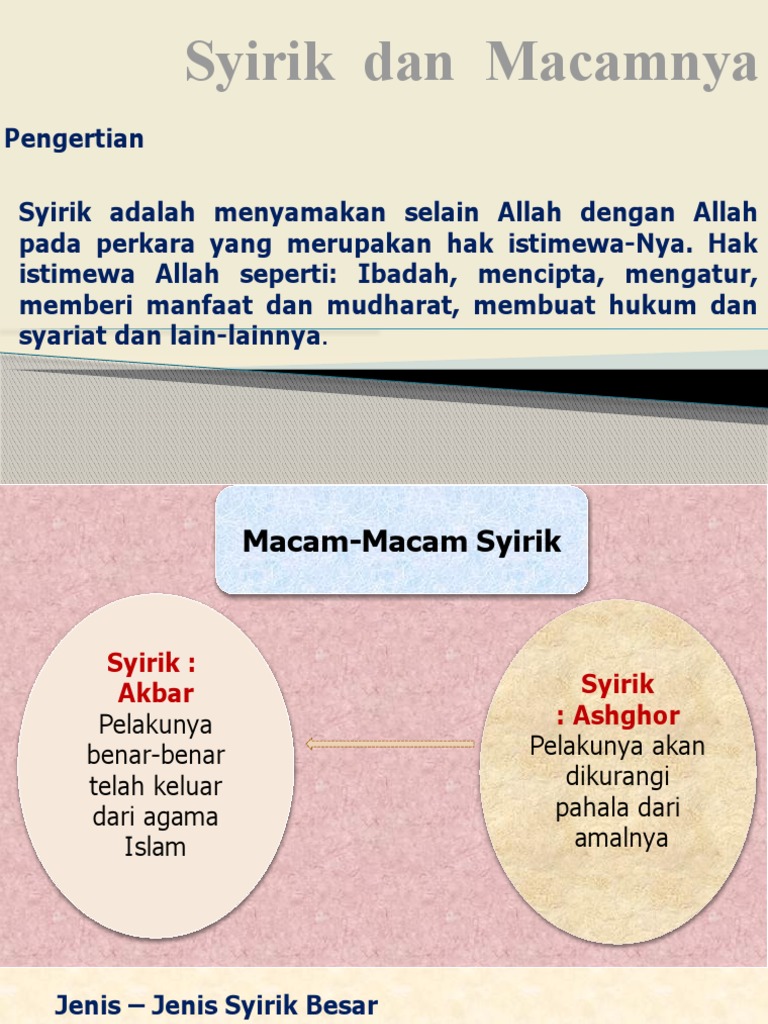 Syirik Dan Macamnya | PDF
