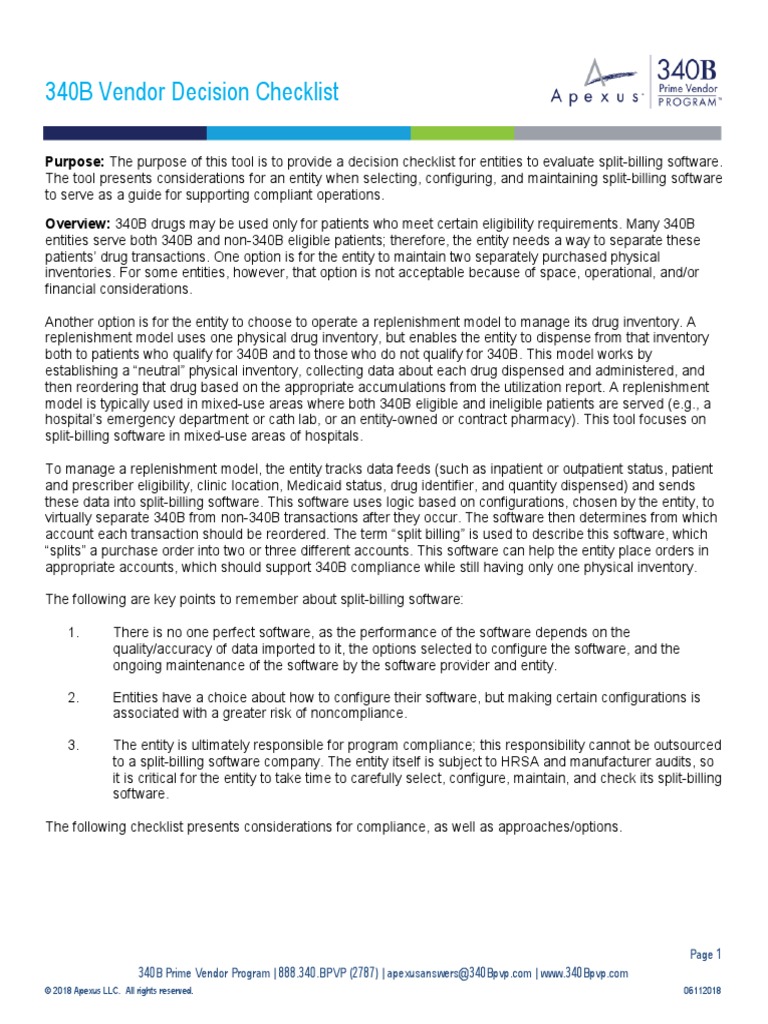 Split-Billing Decision Checklist | PDF | Electronic Health Record | Patient