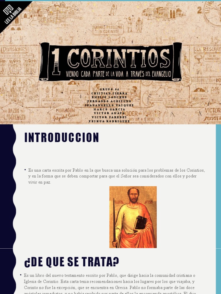 1ra de Corintios | PDF | Pablo el apóstol | Jesús