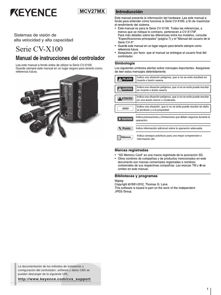 Serie cv-x100 Controlador Manual de La Instruccion | PDF | USB | Agua