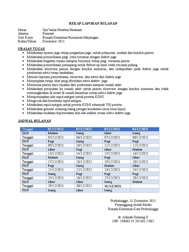 Rekap Bulanan SPJ | PDF