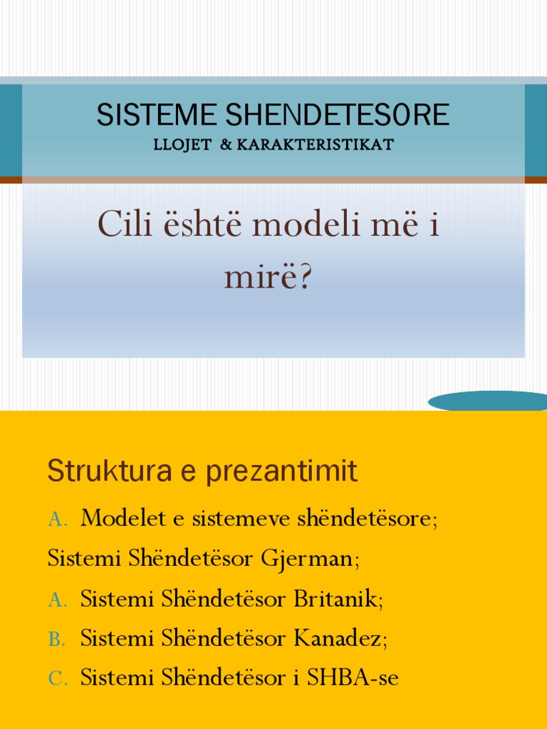 Sistemet Shendetesore - Organizim Shendetesor | PDF