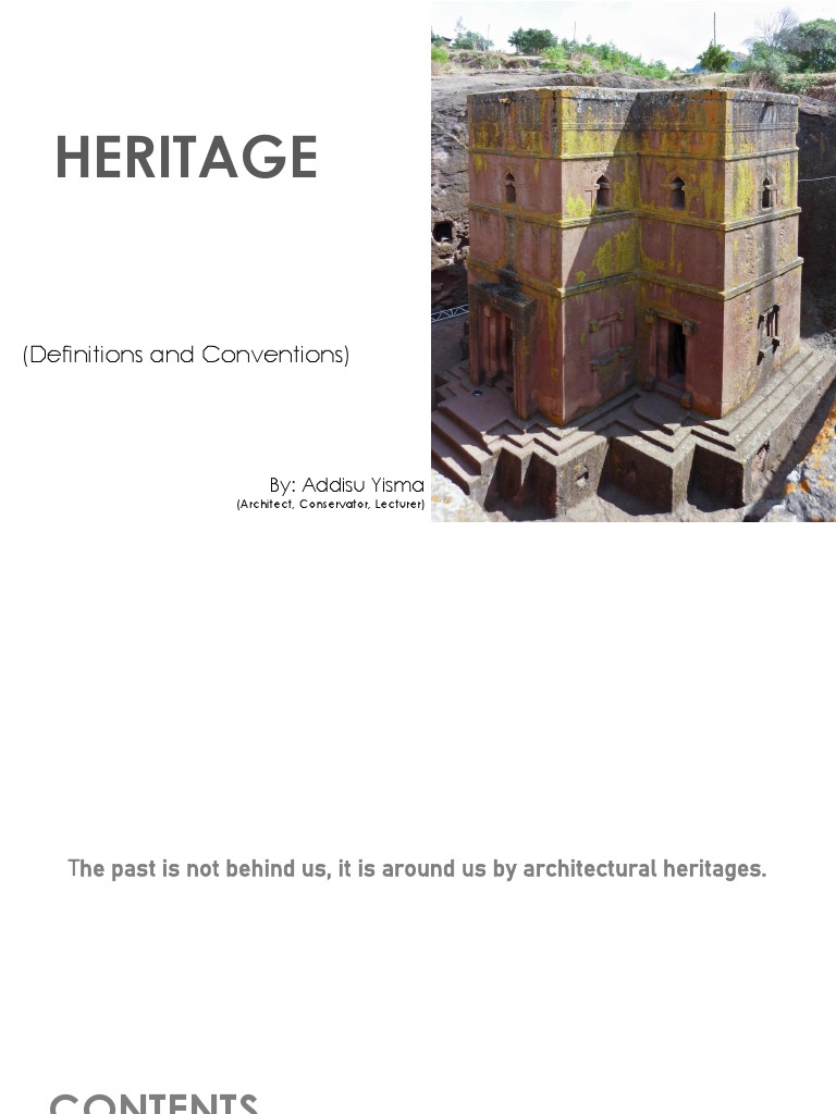 Heritage: (Definitions and Conventions) | PDF | World Heritage Site ...