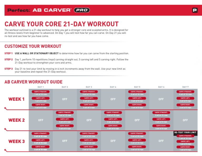 Carve Your Core 21-Day Workout: Ab Carver | PDF