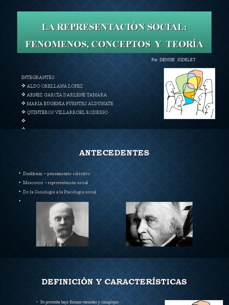 La Representación Social, Fenomenos, Conceptos y Teoría | PDF ...
