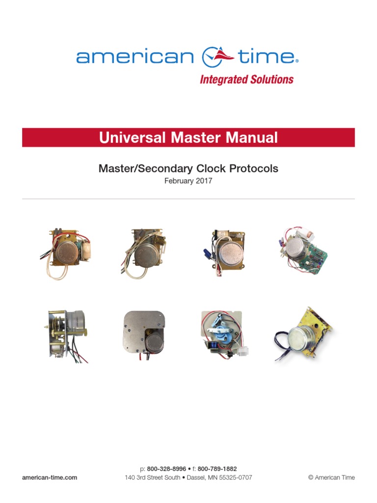 Universal Master/Secondary Clock Protocols | PDF | Relay | Clock