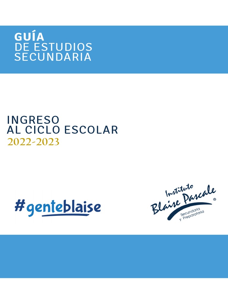 Guía de Estudios para Secundaria 2022-2023 | PDF | Ecuaciones ...