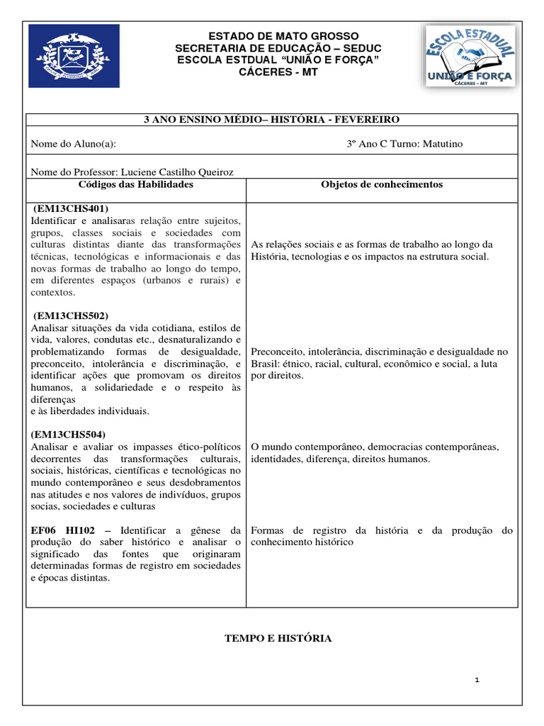 História 3 Ano Download Grátis Pdf Historiador Tempo