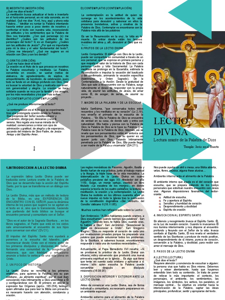 Triptico Lectio | PDF | Oración | Dios